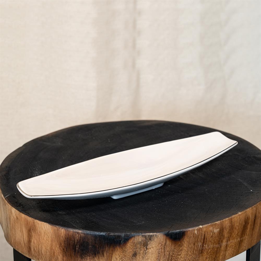 Pearlized washed ruby Tray with Platinum rim – CASA & CO